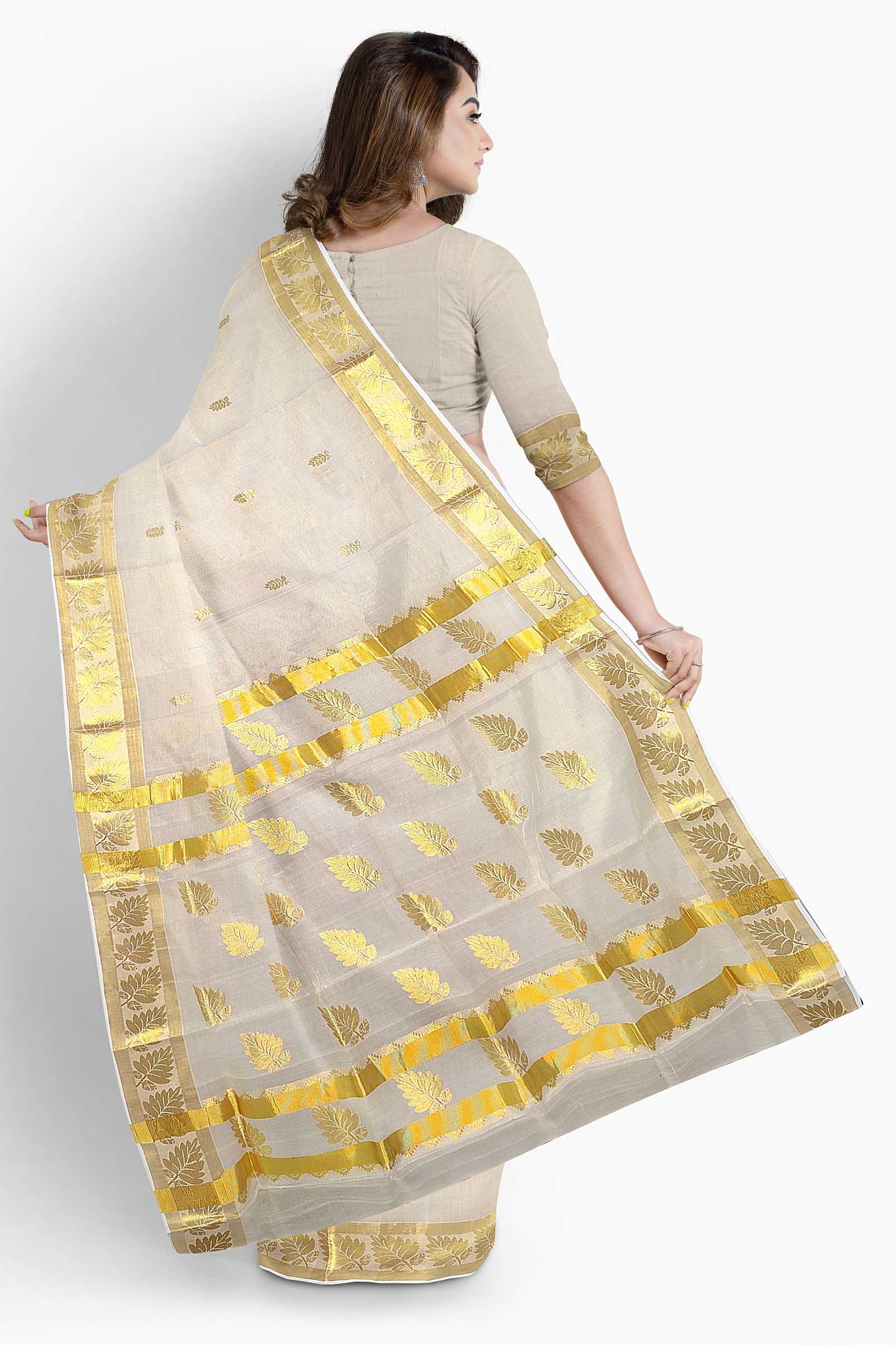 Buy Kerala Kasavu Wedding Handloom Saree-Keraloom